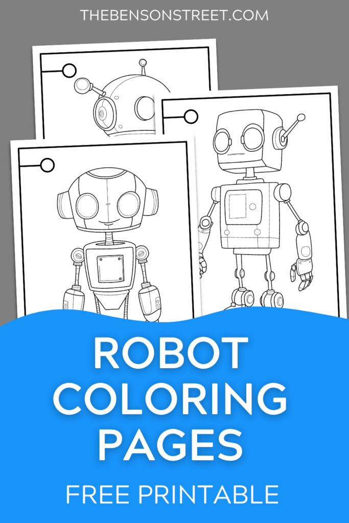 Free Printable Robot Coloring Pages for Kids: 6 Cute Designs - The ...