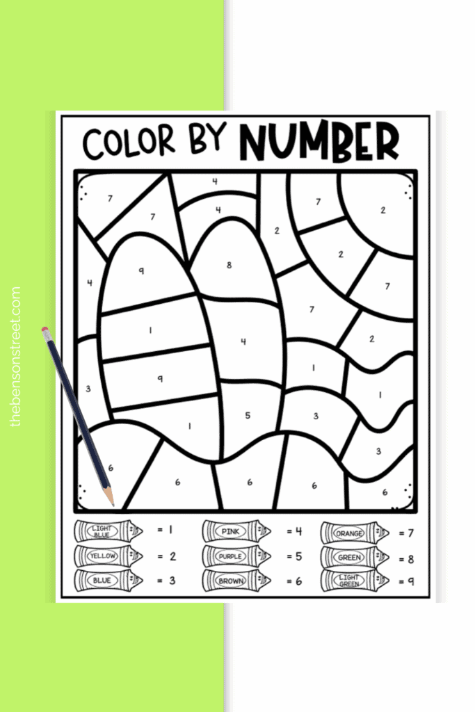 Free Printable Summer Color by Number Pages: 6 Beach Designs - The ...