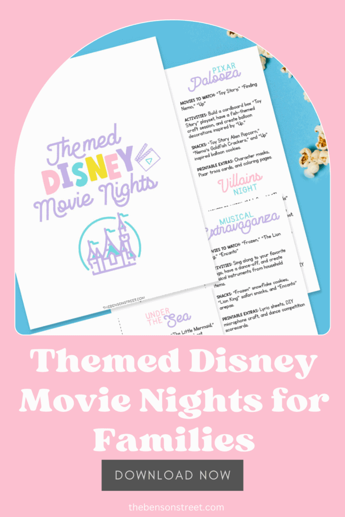 Free Printable Themed Disney Movie Night Ideas: Magical Family Nights