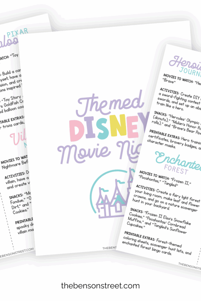 Free Printable Themed Disney Movie Night Ideas: Magical Family Nights