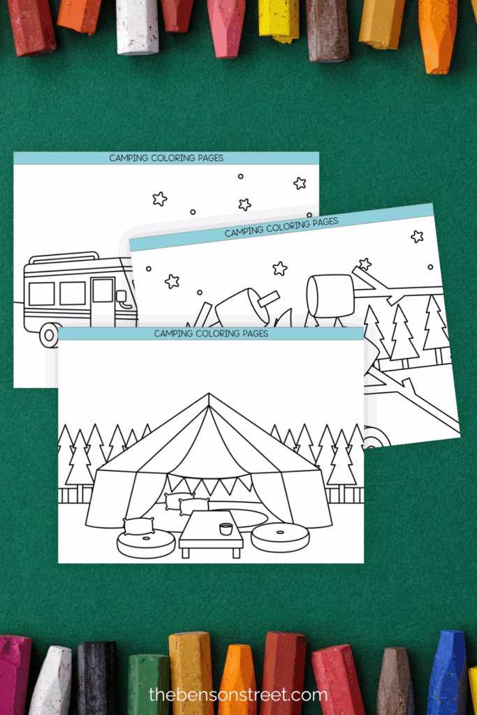 Free Camping Coloring Pages Printables for Kids - The Benson Street
