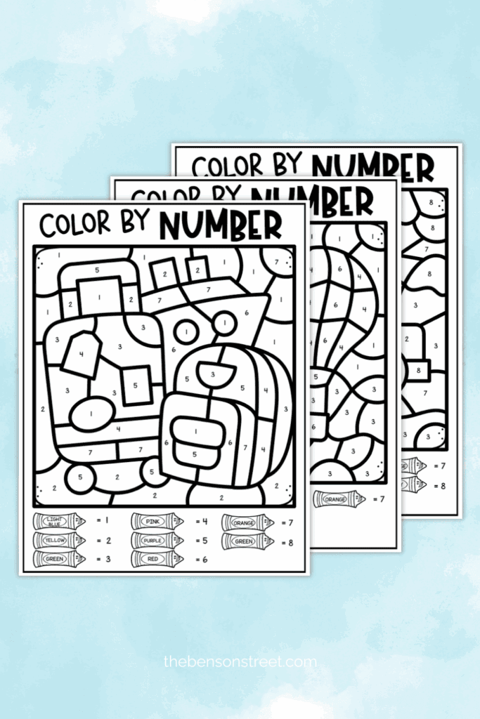 Free Printable Road Trip Color by Number Pages - The Benson Street