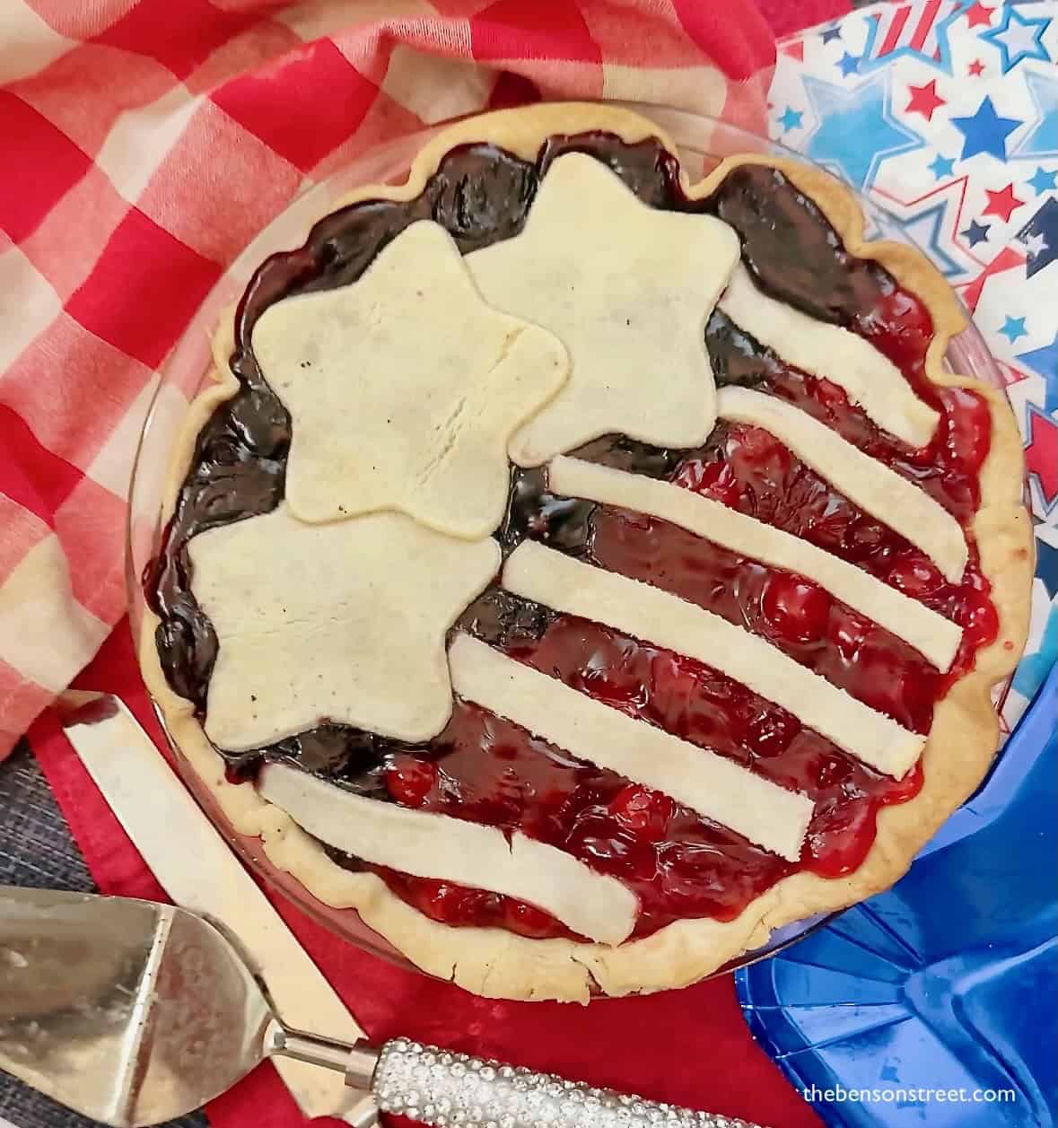 Easy 4 Ingredient 4th of July Pie Recipe - The Benson Street