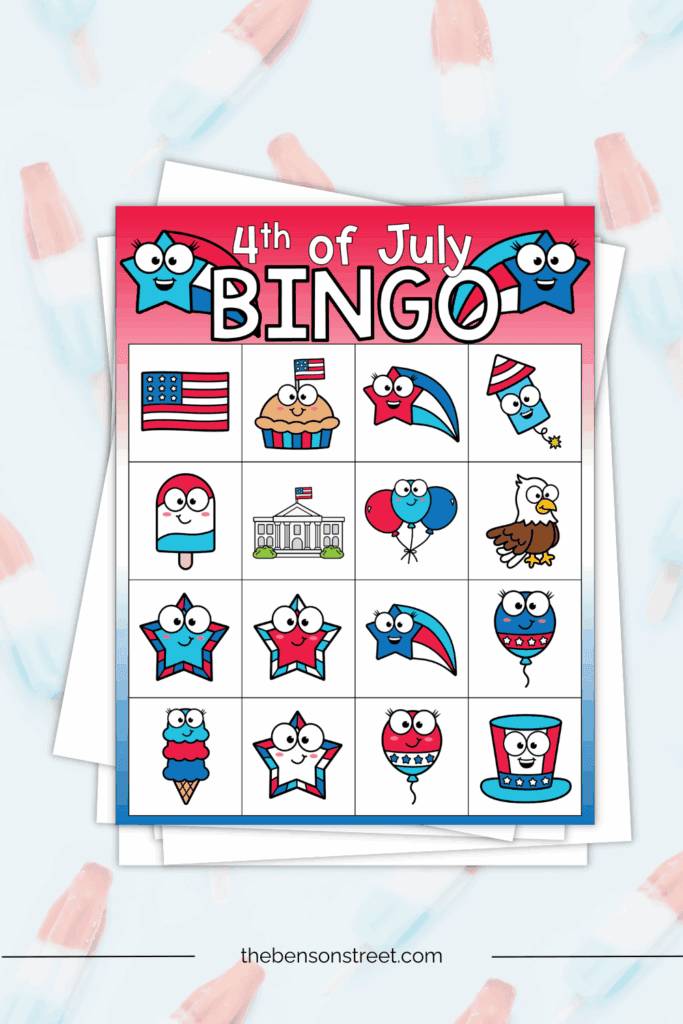 FREE 4th of July Bingo Cards Printable: 10 Patriotic Cards - The Benson ...