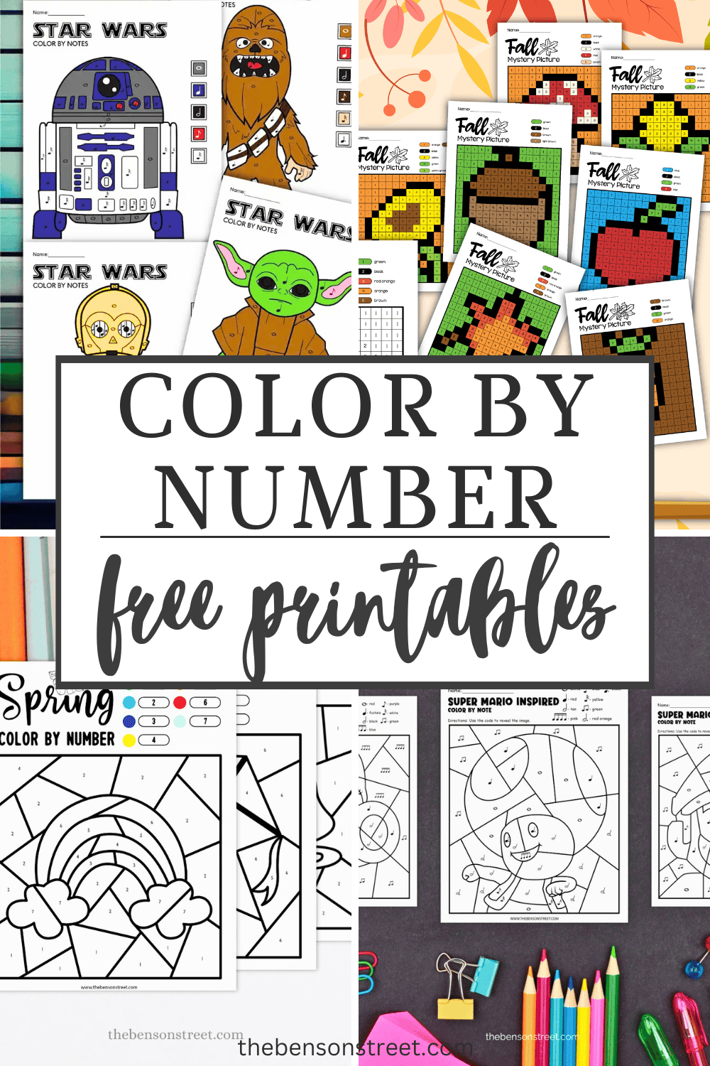 Free Printable Color By Number Worksheets For Kids The Benson Street