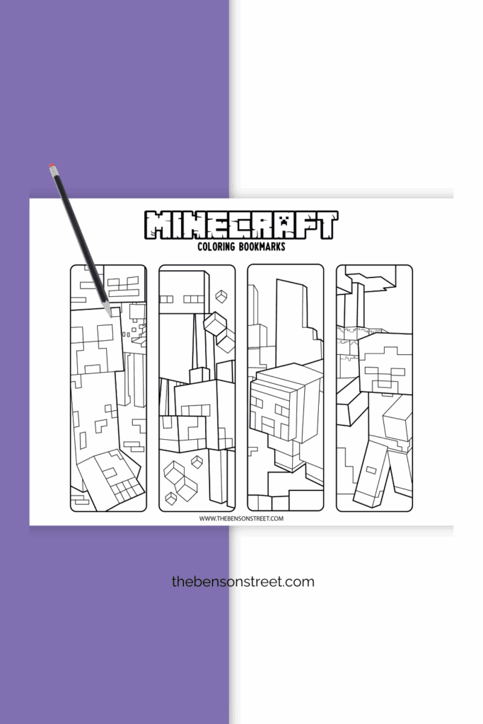 FREE Printable Minecraft Coloring Bookmarks: 8 Designs to Color - The ...