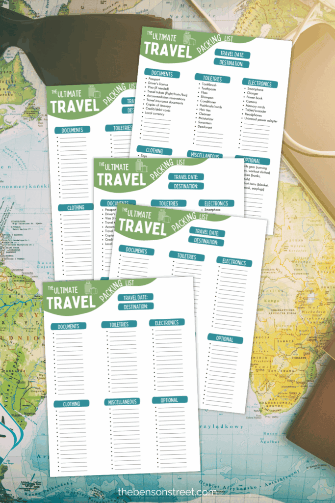 Free Printable Travel Packing List: Perfect for All Trips & Vacations ...