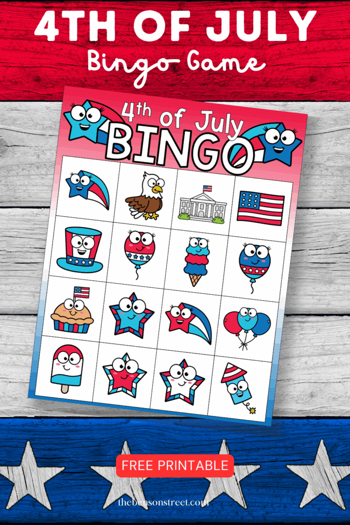 FREE 4th of July Bingo Cards Printable: 10 Patriotic Cards - The Benson ...