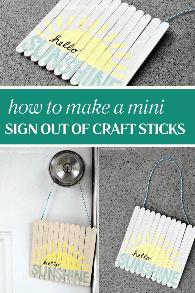 How to Make a Summer Mini Pallet Sign out of Popsicle Sticks - The ...