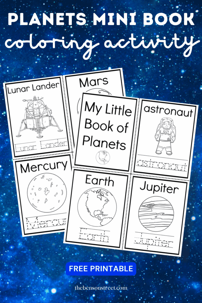 Free Printable My Little Book of Planets: Tracing & Coloring Activity ...