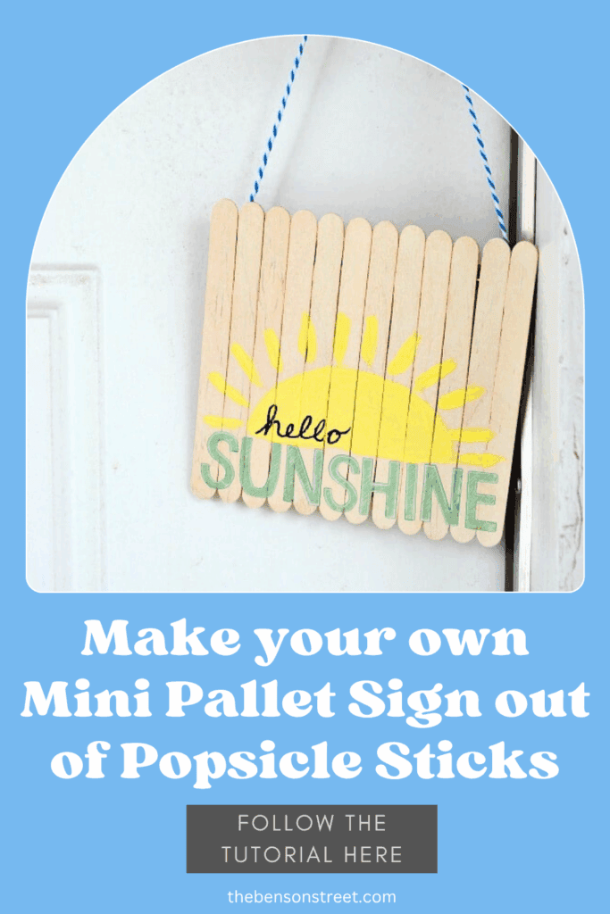 How to Make a Summer Mini Pallet Sign out of Popsicle Sticks - The ...