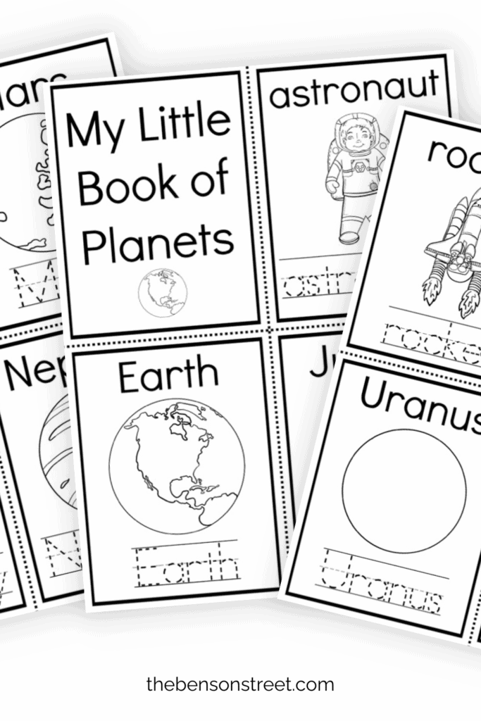 Free Printable My Little Book of Planets: Tracing & Coloring Activity ...