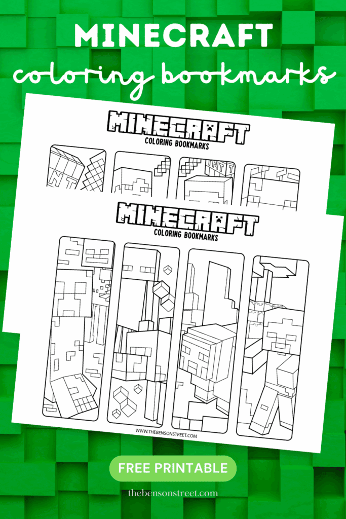 FREE Printable Minecraft Coloring Bookmarks: 8 Designs to Color - The ...
