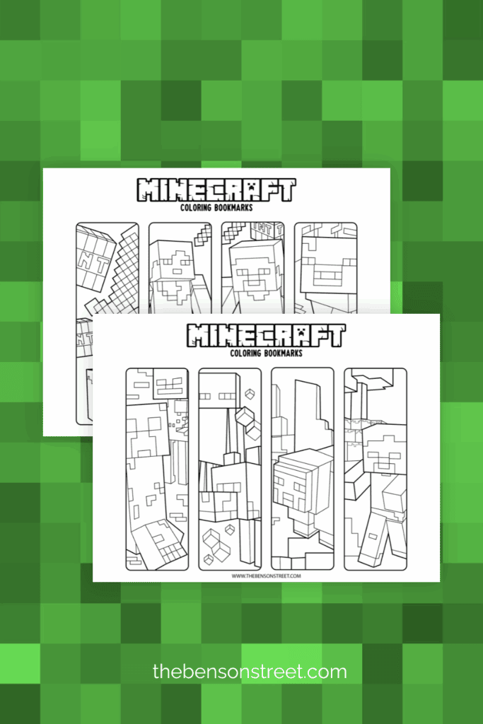 FREE Printable Minecraft Coloring Bookmarks: 8 Designs to Color - The ...