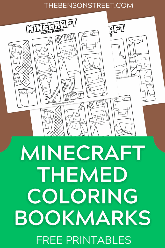 FREE Printable Minecraft Coloring Bookmarks: 8 Designs to Color - The ...