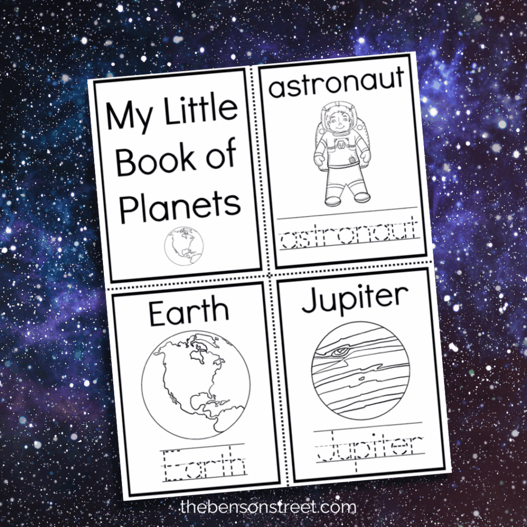 Free Printable My Little Book of Planets: Tracing & Coloring Activity ...