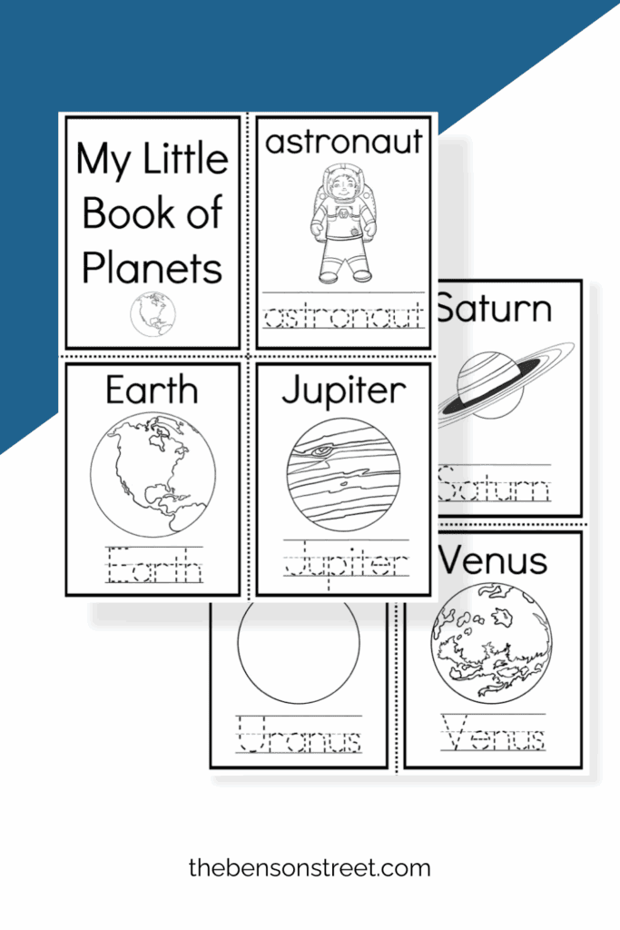 Free Printable My Little Book of Planets: Tracing & Coloring Activity ...