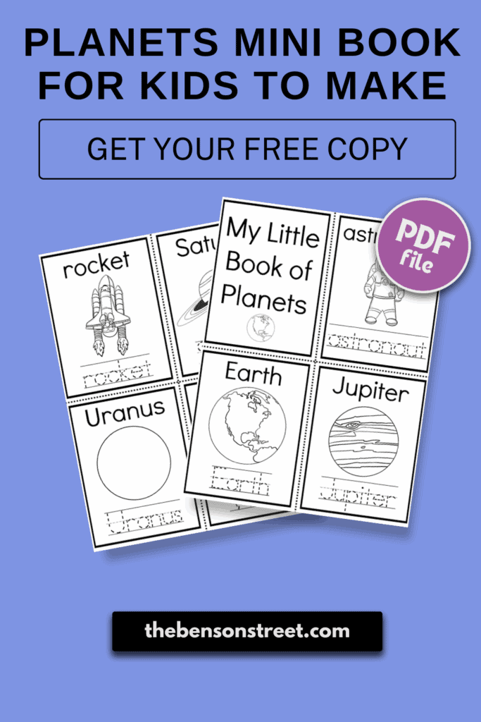 Free Printable My Little Book of Planets: Tracing & Coloring Activity ...