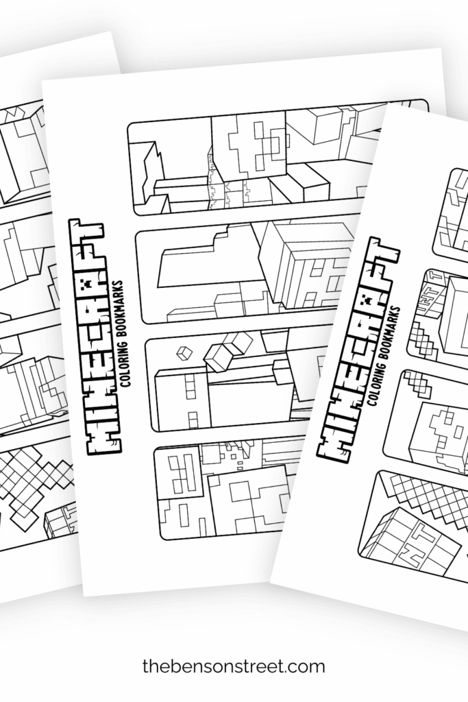 FREE Printable Minecraft Coloring Bookmarks: 8 Designs to Color - The ...