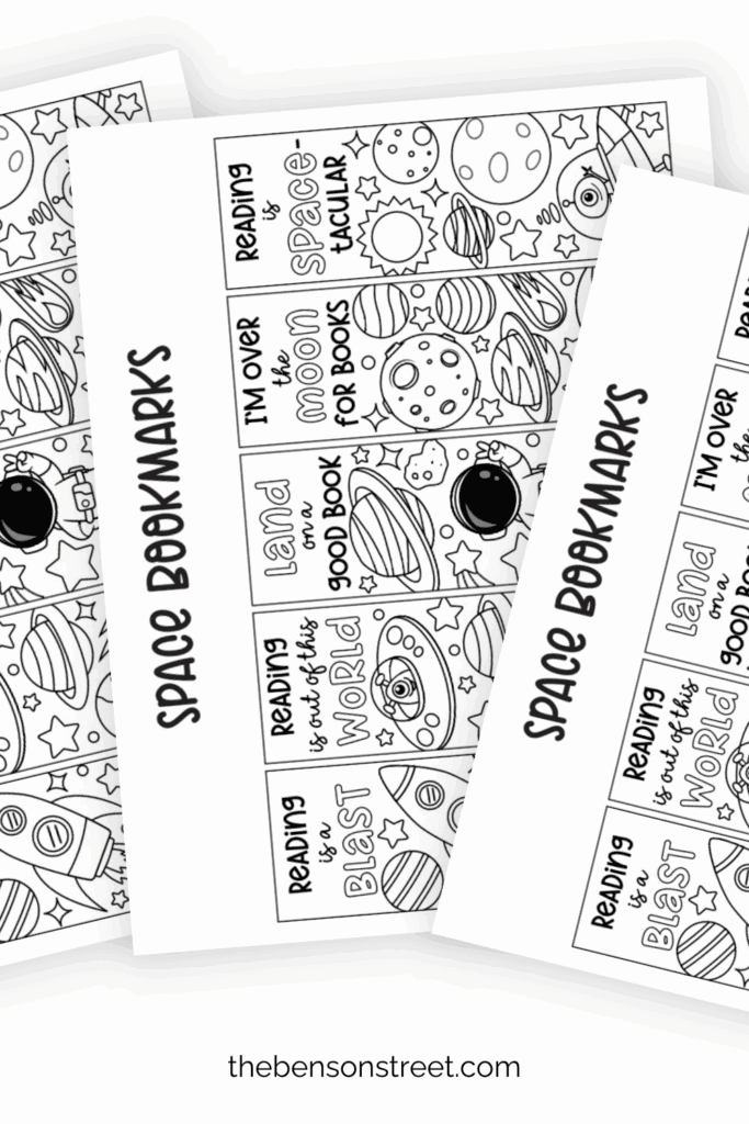 Free Printable Space Coloring Bookmarks to Customize: 5 Designs - The ...