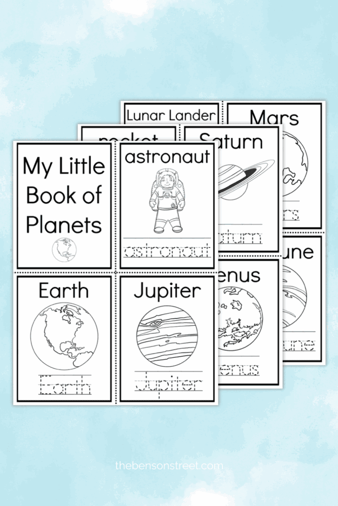 Free Printable My Little Book of Planets: Tracing & Coloring Activity ...