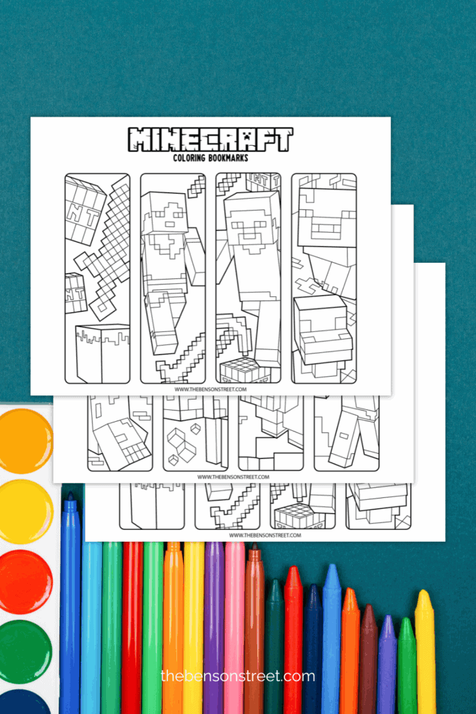 FREE Printable Minecraft Coloring Bookmarks: 8 Designs to Color - The ...