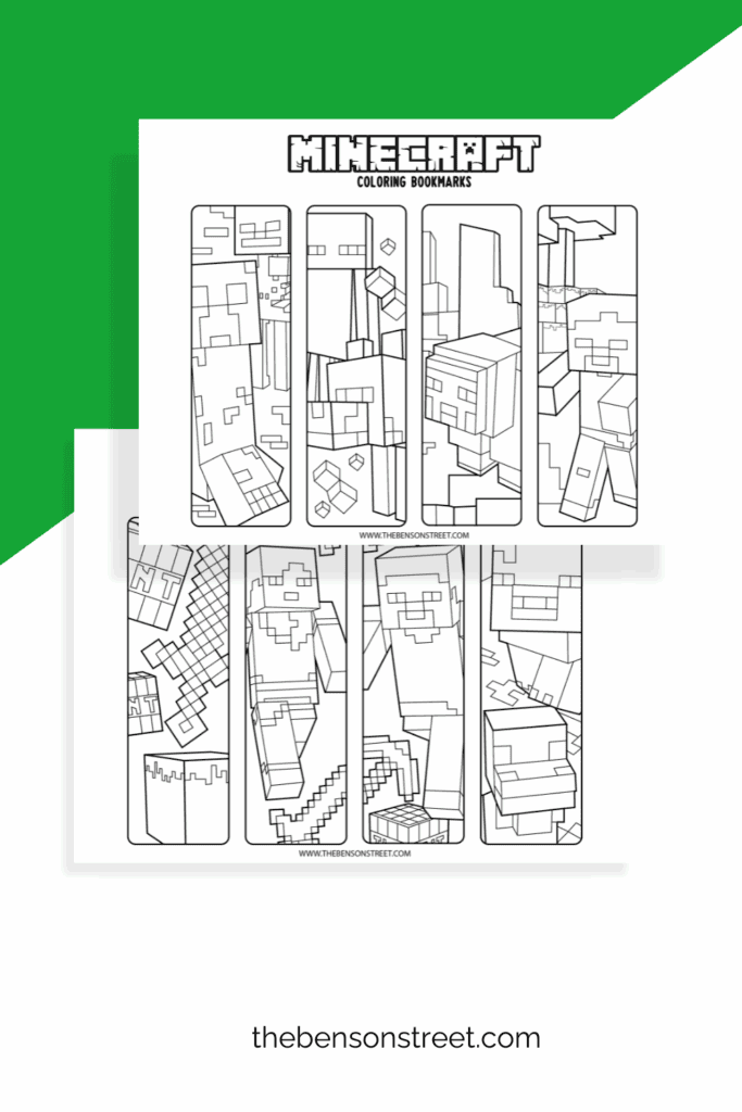 FREE Printable Minecraft Coloring Bookmarks: 8 Designs to Color - The ...