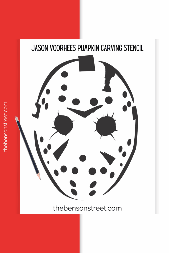 FREE Printable Jason Voorhees Pumpkin Stencil Mask Pattern - The Benson ...