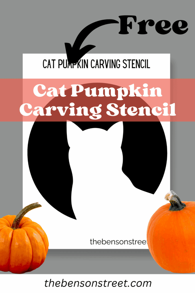 Free Printable Cat Pumpkin Stencil for Pumpkin Carving - The Benson Street