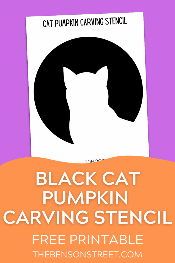 Free Printable Cat Pumpkin Stencil for Pumpkin Carving - The Benson Street