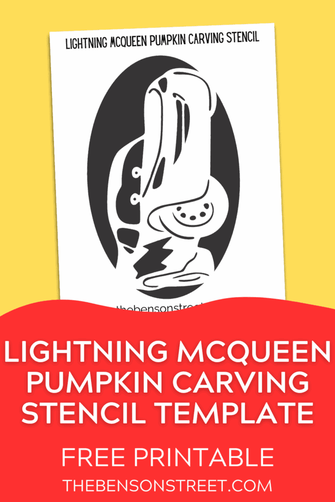 Free Printable Lightning McQueen Pumpkin Stencil Template - The Benson ...