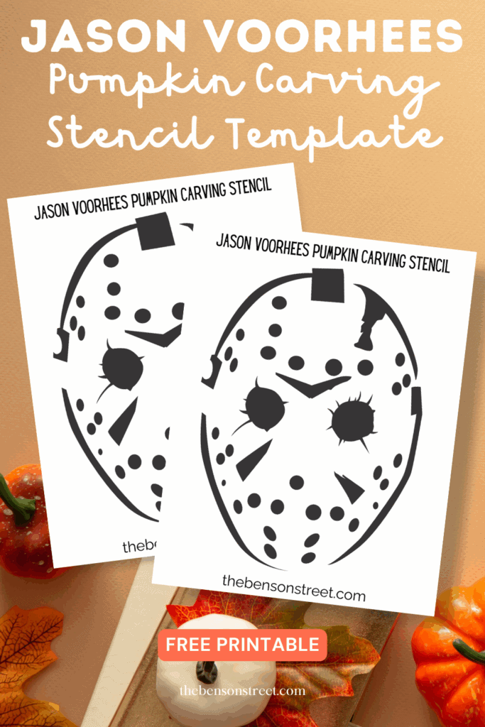 FREE Printable Jason Voorhees Pumpkin Stencil Mask Pattern - The Benson ...