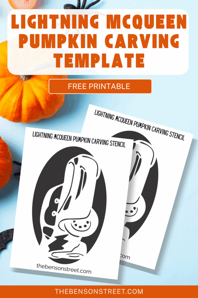 Free Printable Lightning McQueen Pumpkin Stencil Template - The Benson ...