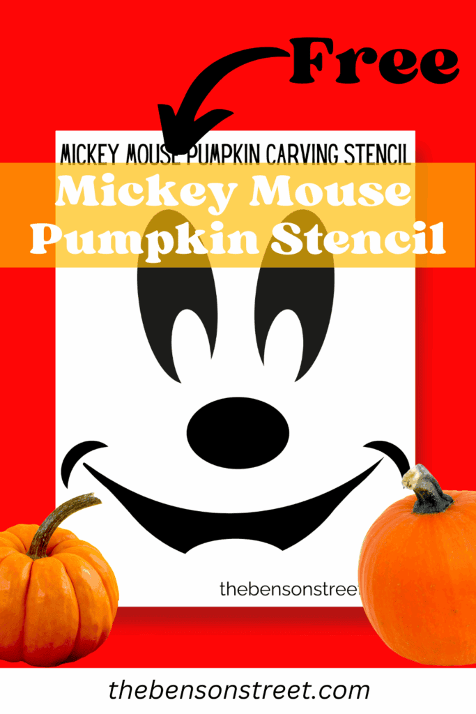 Free Printable Mickey Mouse Pumpkin Carving Stencil - The Benson Street