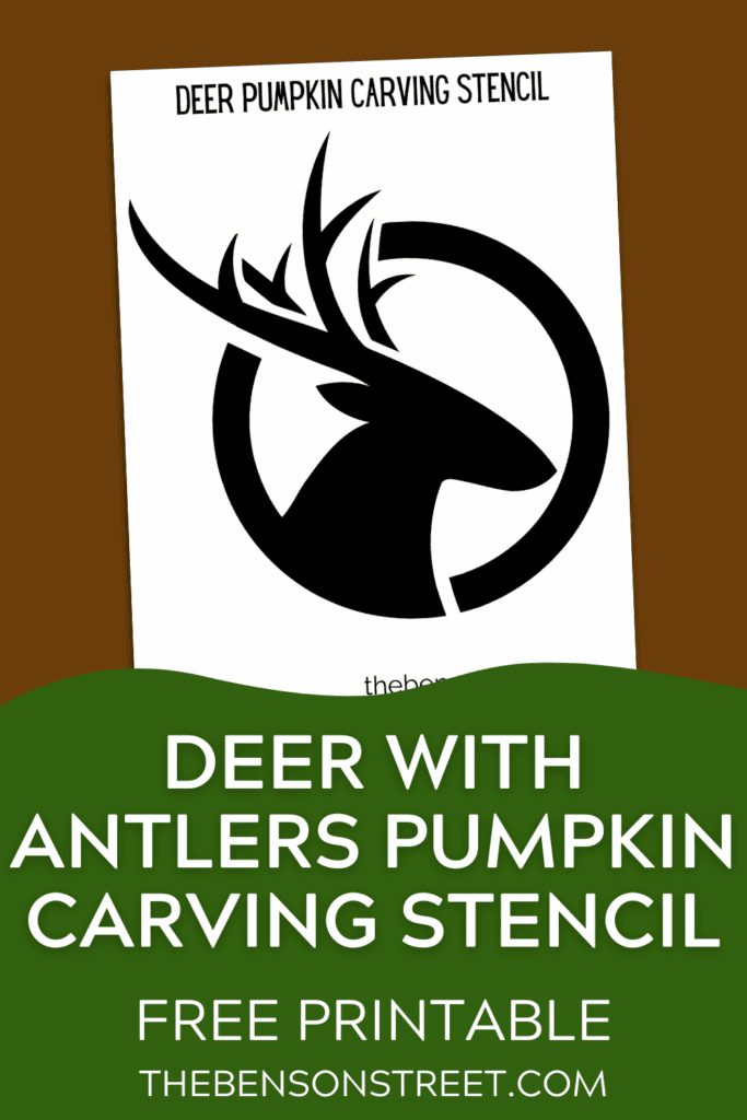 Free Printable Deer Pumpkin Stencil for Halloween - The Benson Street