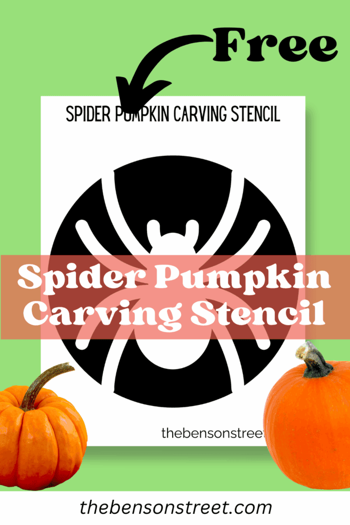 Free Printable Spider Pumpkin Stencil for Halloween