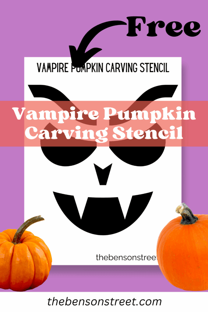 Free Printable Vampire Pumpkin Stencil for Halloween