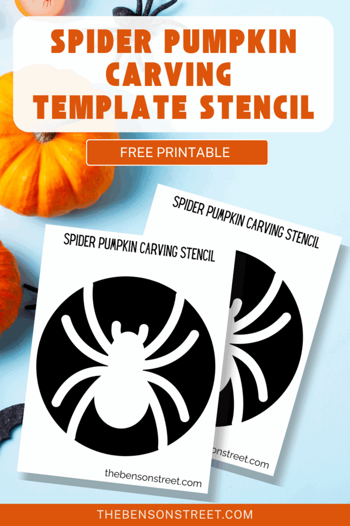 Free Printable Spider Pumpkin Stencil for Halloween