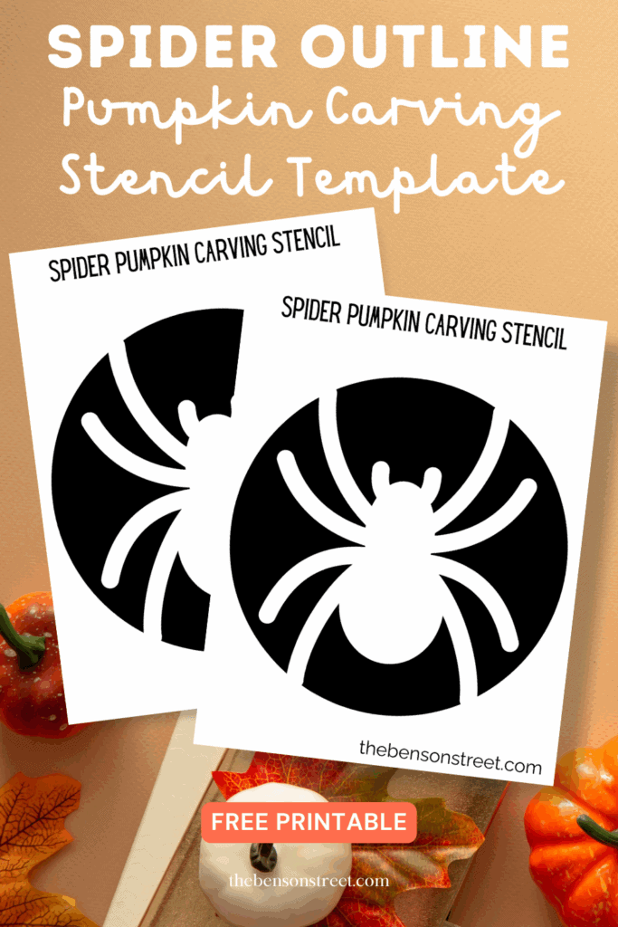 Free Printable Spider Pumpkin Stencil for Halloween