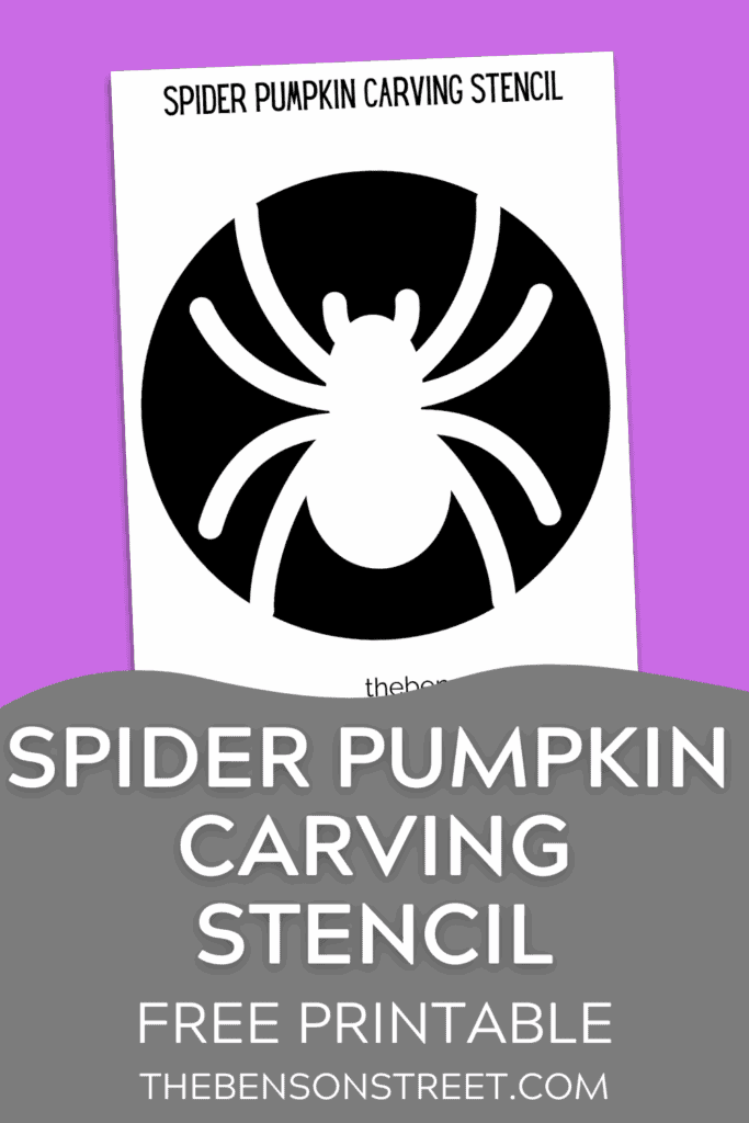 Free Printable Spider Pumpkin Stencil for Halloween