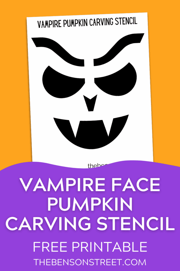 Free Printable Vampire Pumpkin Stencil for Halloween