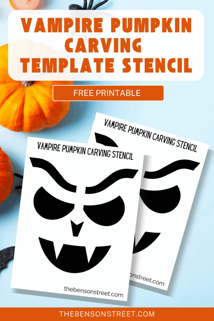 Free Printable Vampire Pumpkin Stencil for Halloween