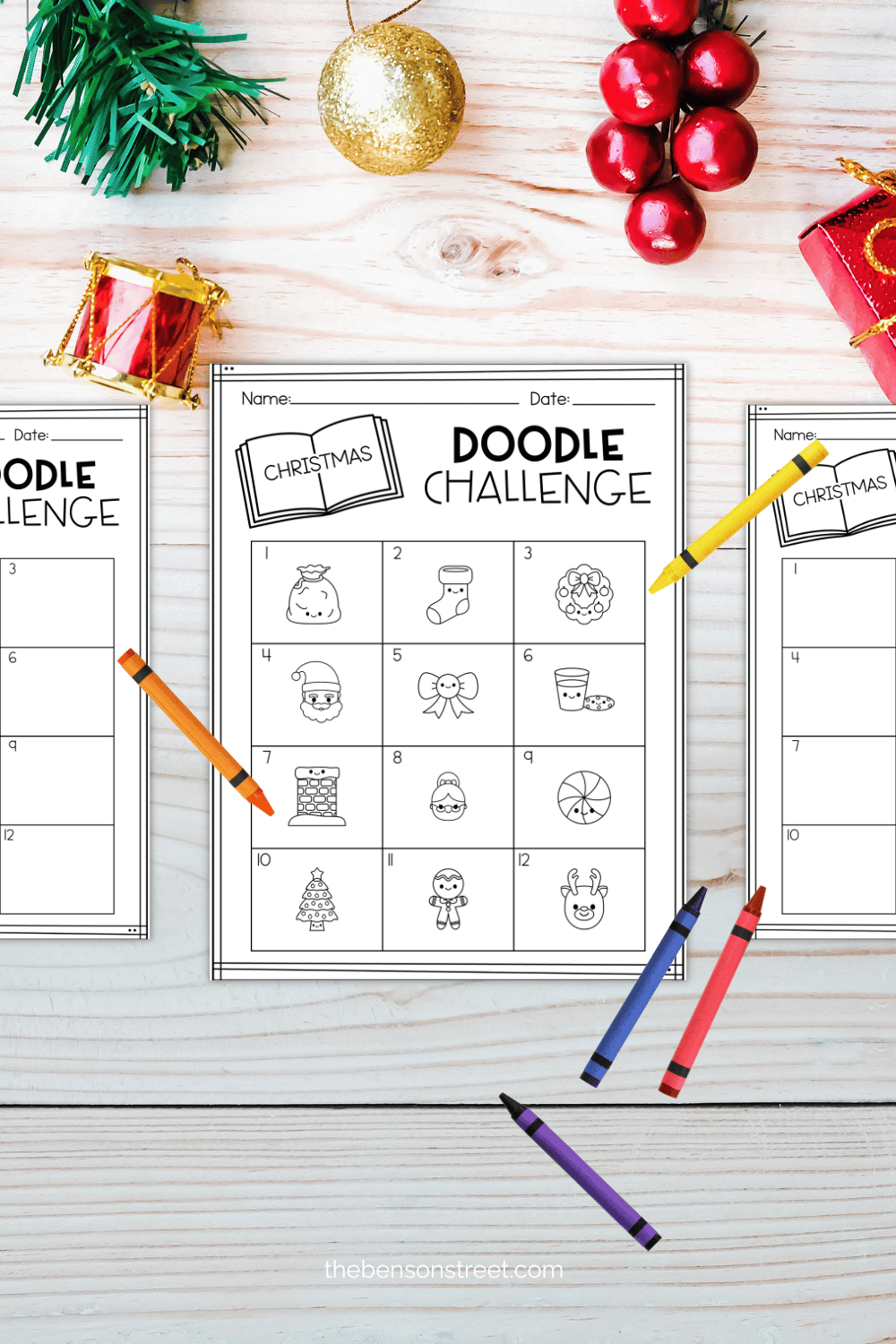 Free Printable Christmas Doodles Challenge