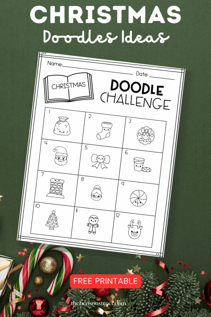 Free Printable Christmas Doodles Challenge