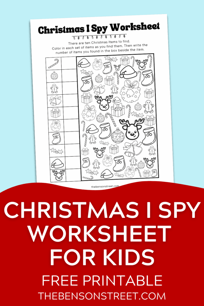 Free Christmas I Spy Printable Count & Color Activity - The Benson Street