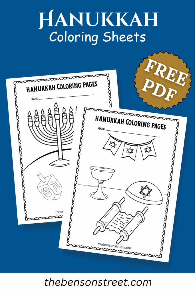 Free Printable Hanukkah Coloring Pages for Kids - The Benson Street