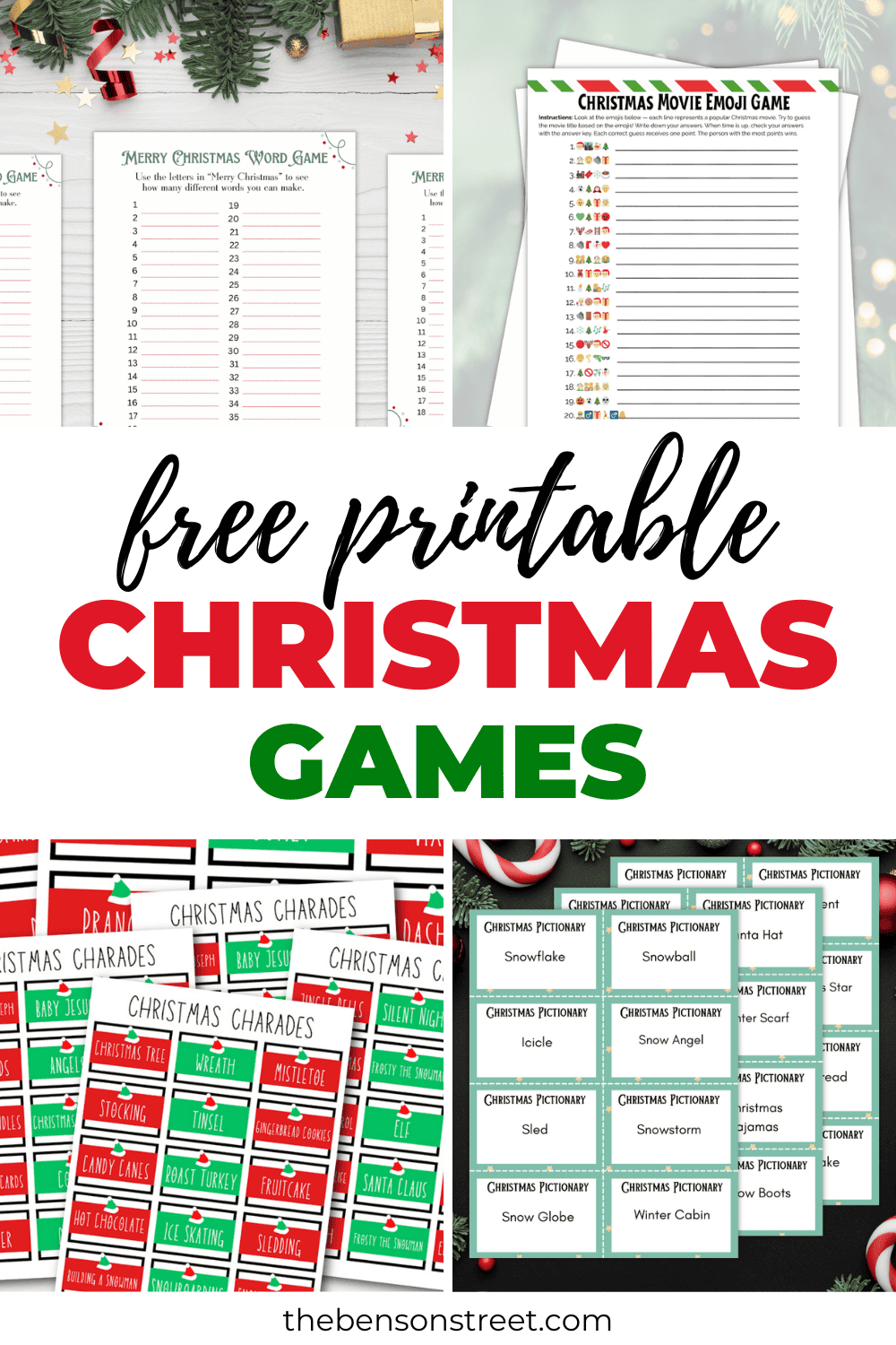 Free Printable Christmas Games - The Benson Street