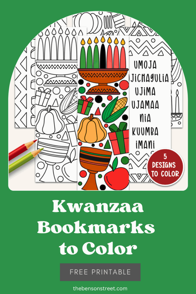 Free Printable Kwanzaa Bookmarks to Color - The Benson Street
