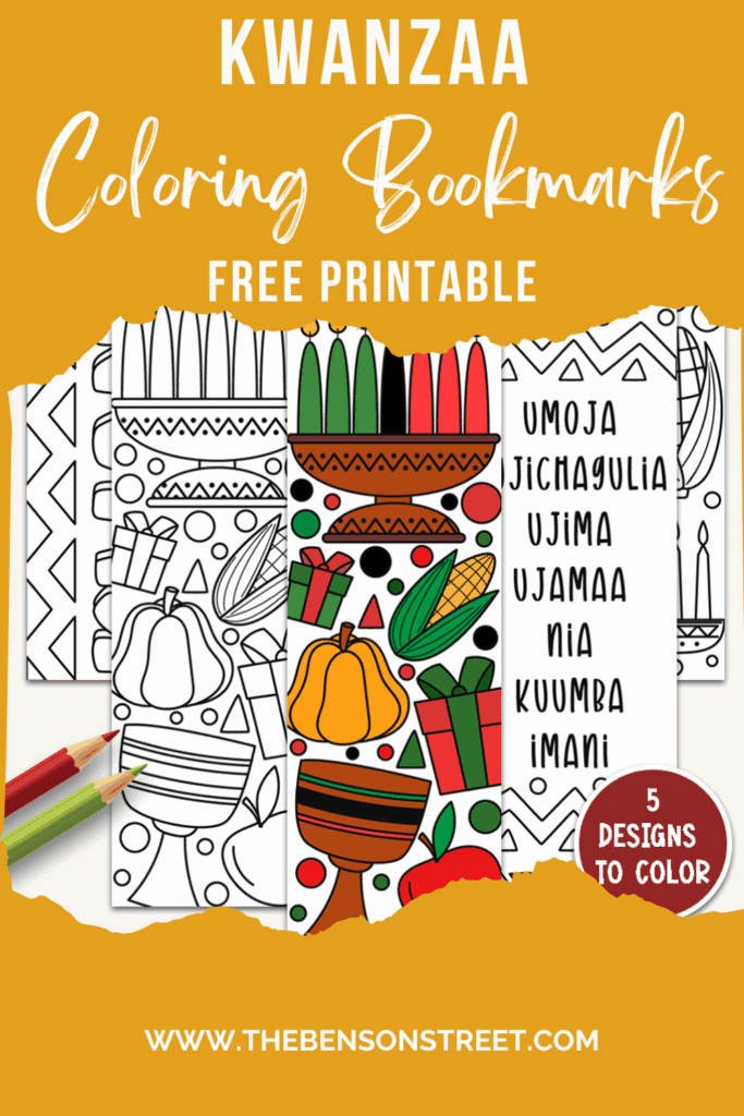 Free Printable Kwanzaa Bookmarks to Color - The Benson Street