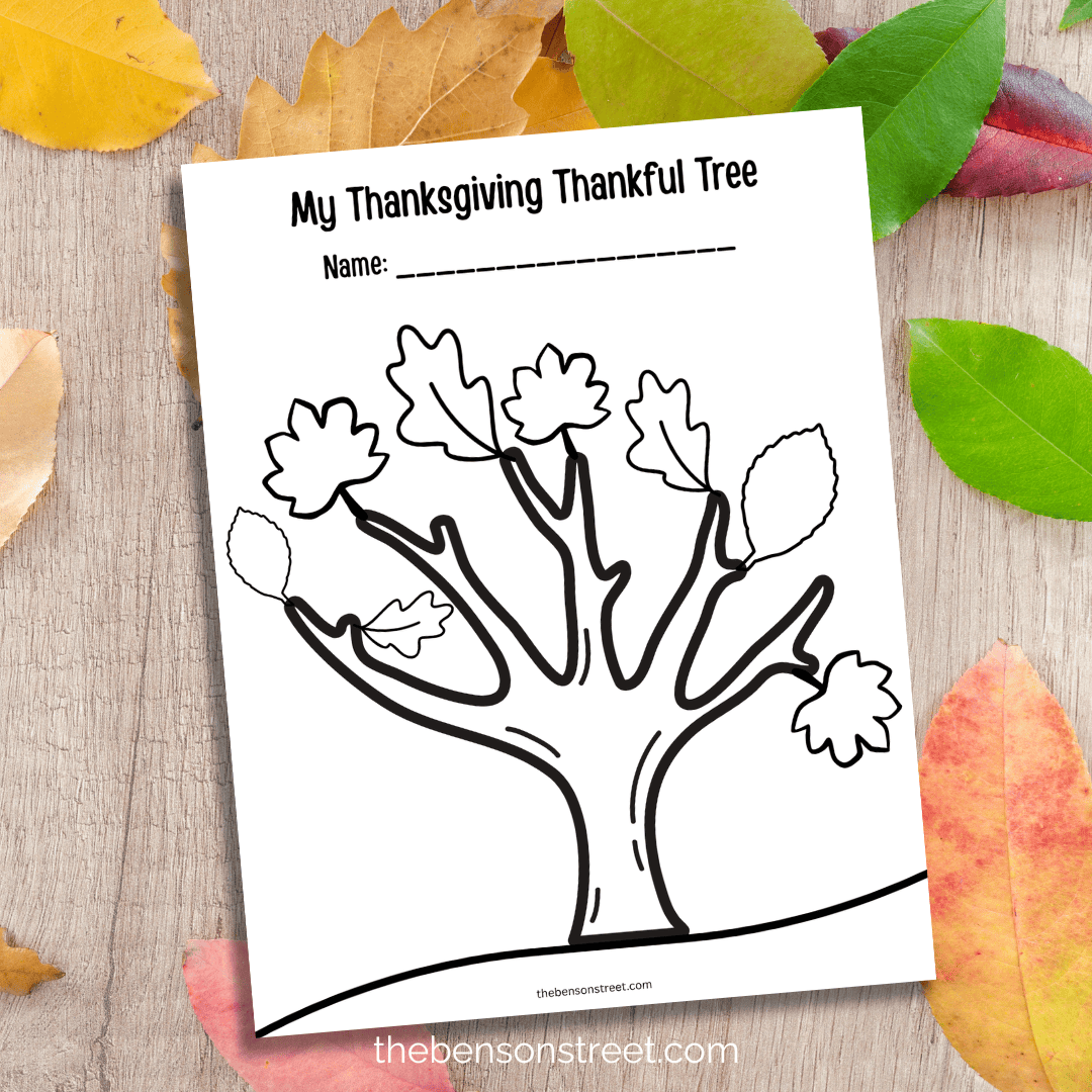 Free Printable Thanksgiving Tree: Coloring Activity for Kids